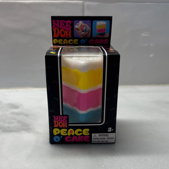 Needoh | Toys | Needoh Peace O Cake Stacking Squishy Toy White Yellow ...